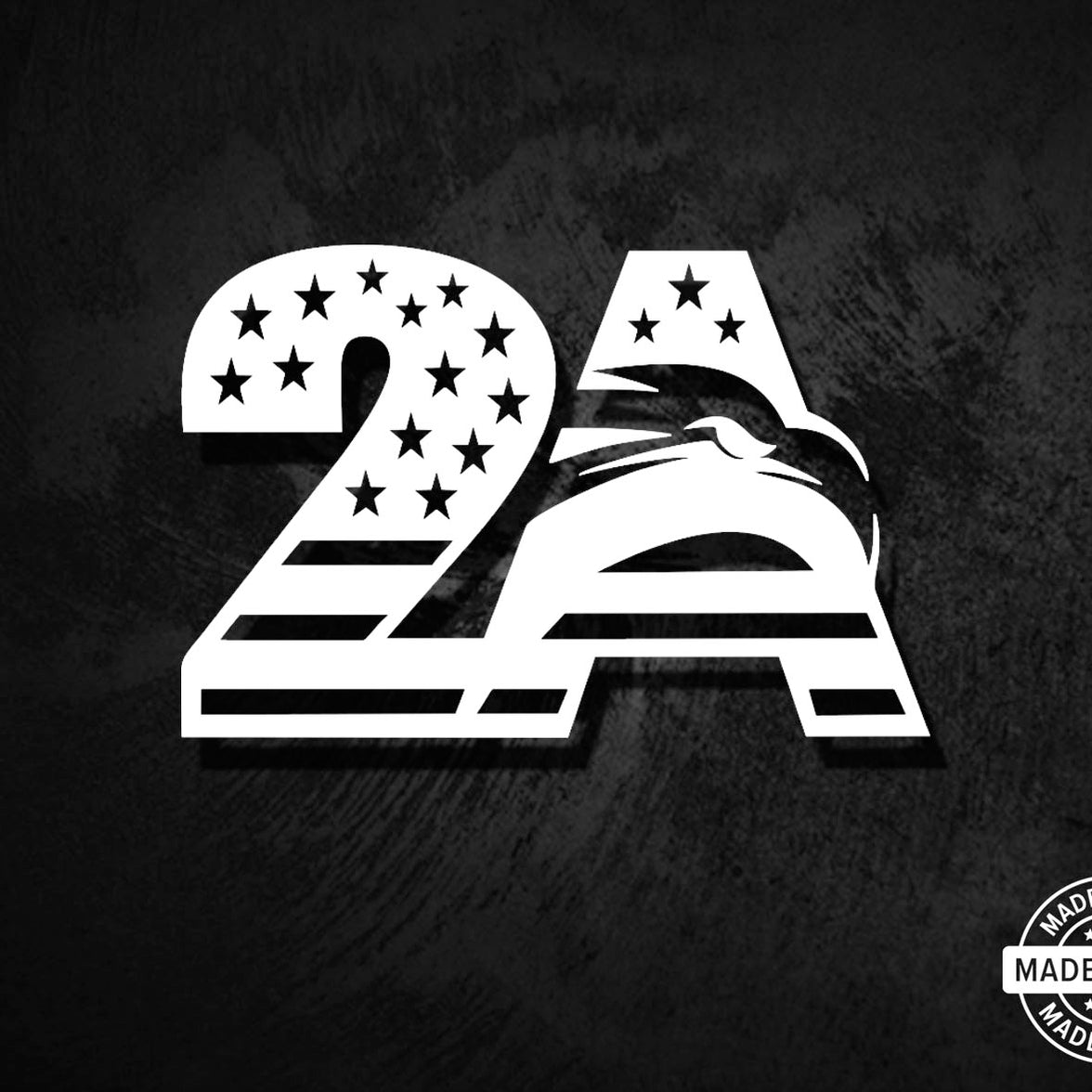 2A - Eagle American Flag Decal - American Die-Cut Decals