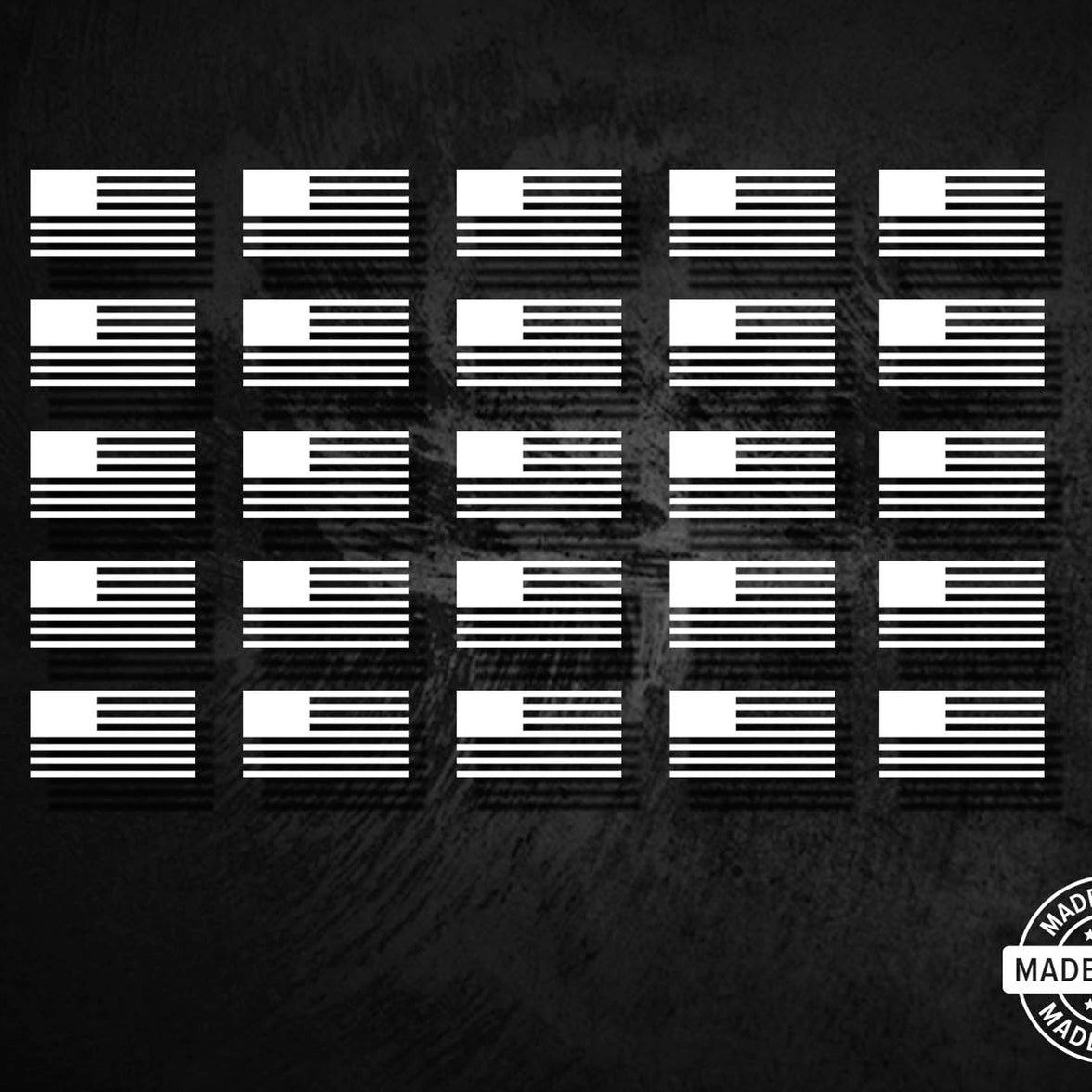 Mini Solid American Flag Decals - 25 Pack - American Die-Cut Decals