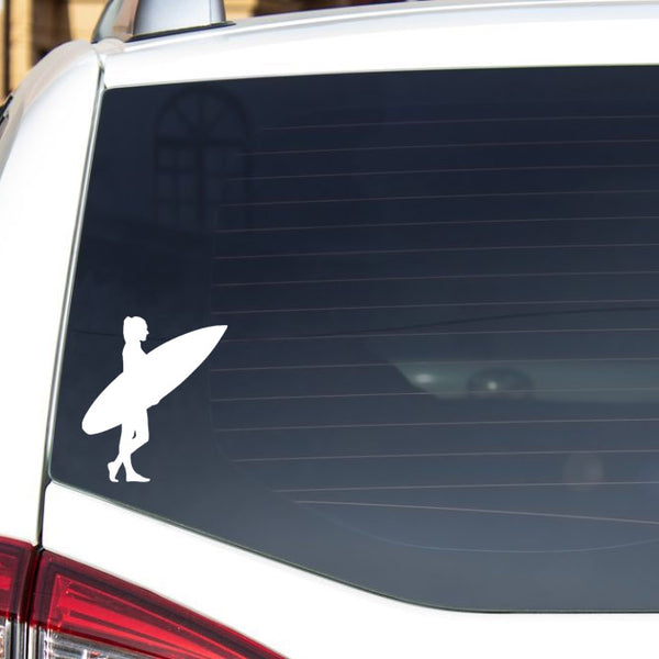 Female Surfer Decal - American Die-Cut Decals