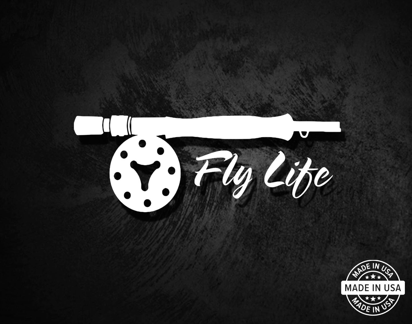 Fly Life Rod & Reel Decal – American Die-Cut Decals