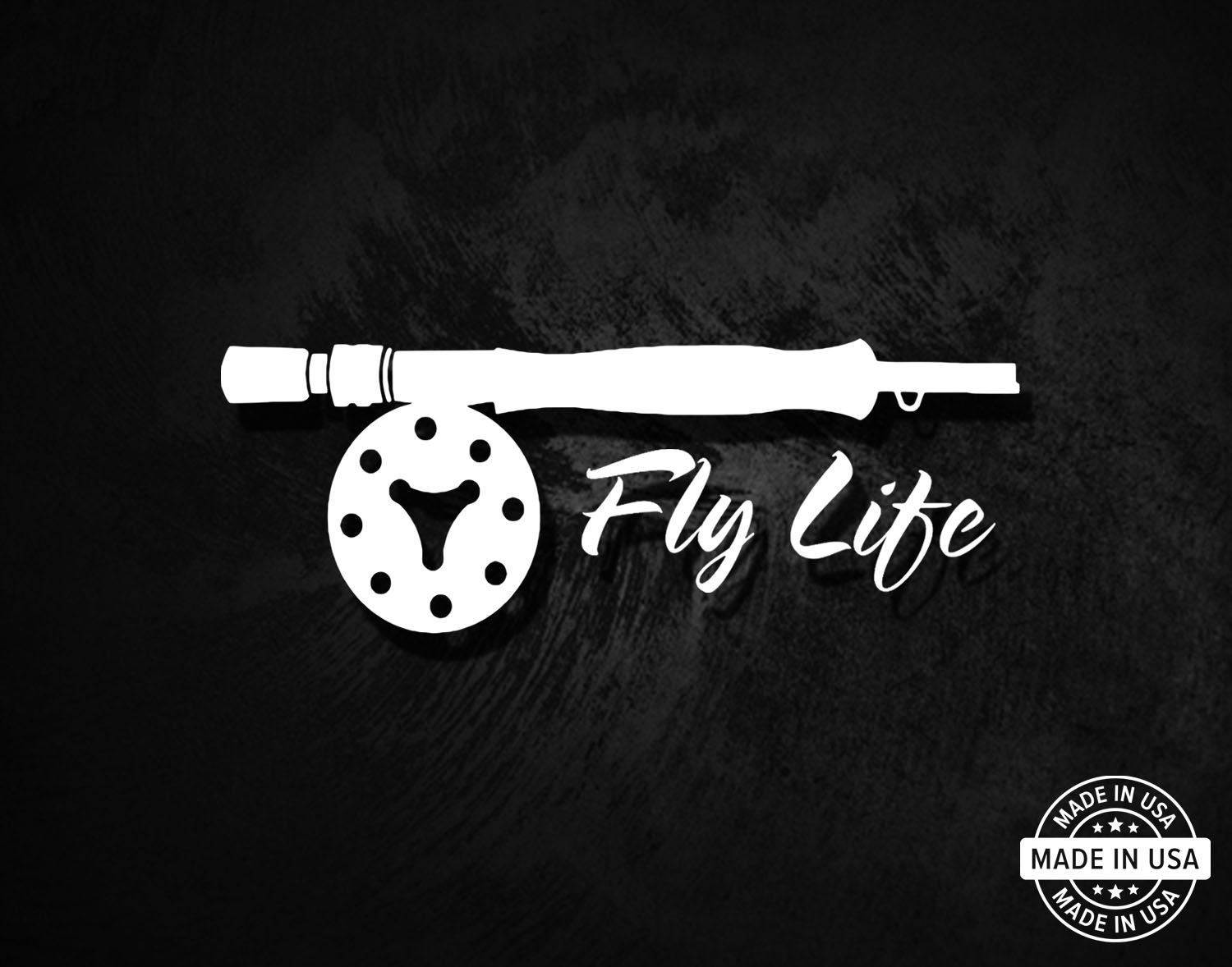 Fly Life Rod & Reel Decal – American Die-Cut Decals