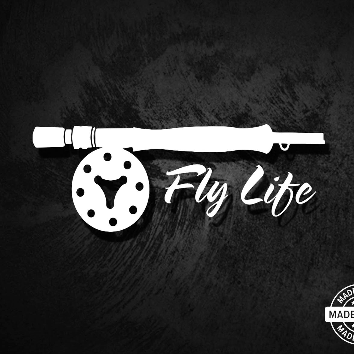 Fly Life Rod & Reel Decal - American Die-Cut Decals