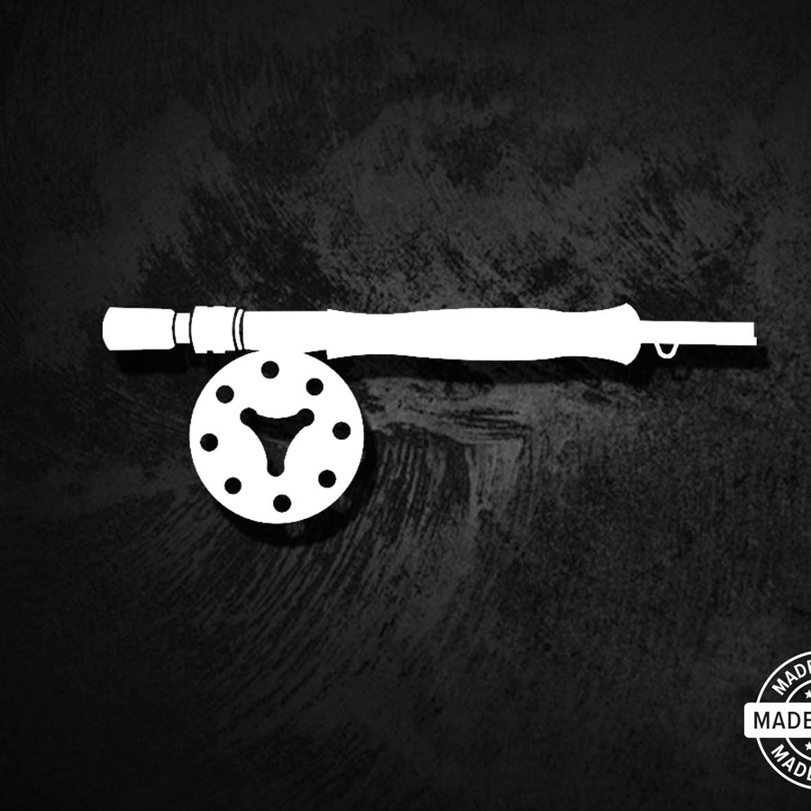 Fly Rod & Reel Decal - American Die-Cut Decals