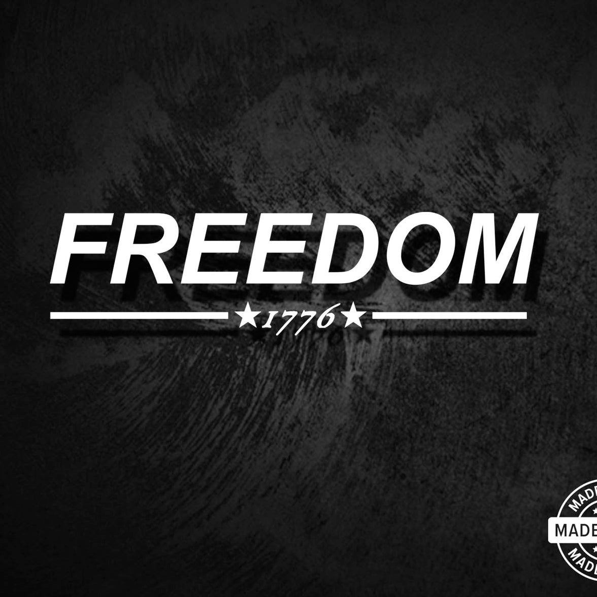Freedom - 1776 - Patriotic Decal - American Die-Cut Decals