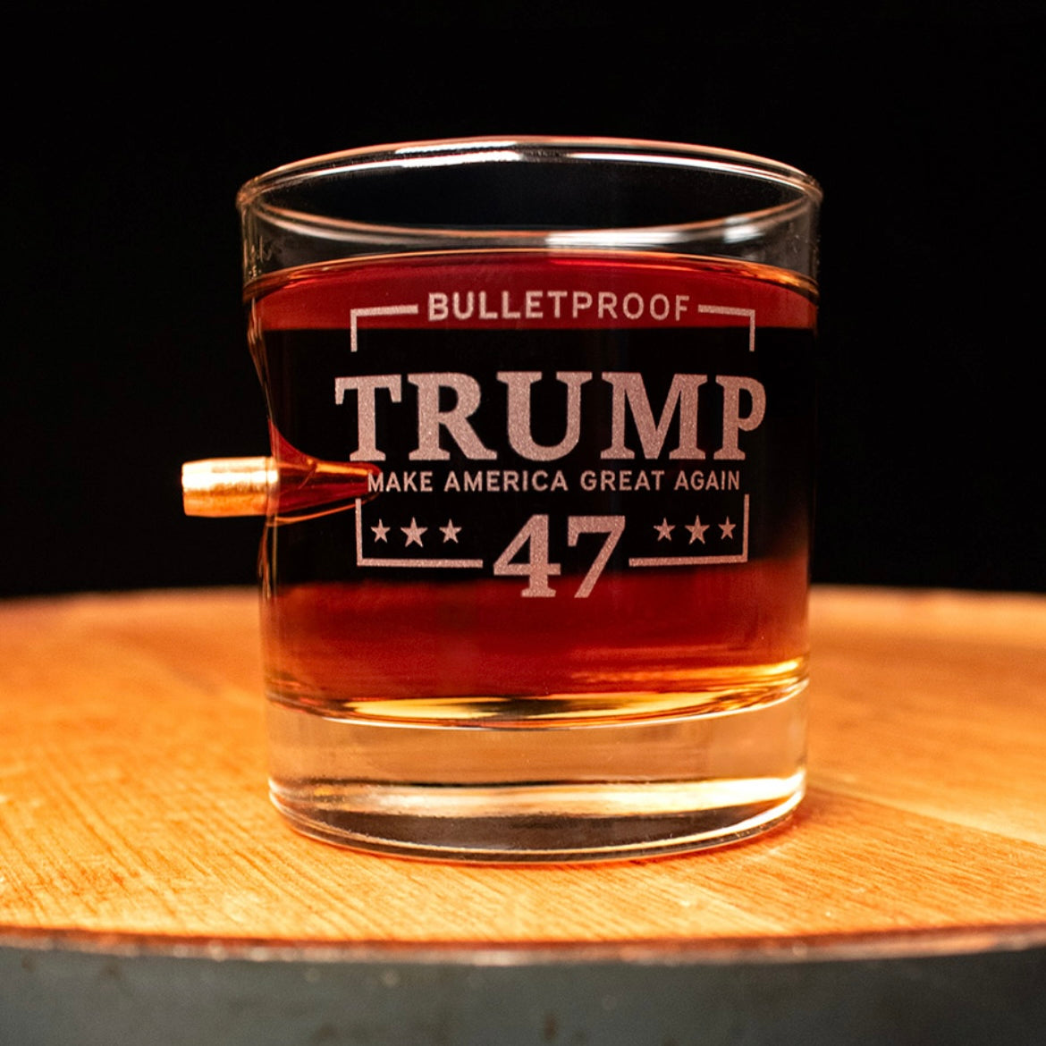 Bulletproof "Trump 47" - Make America Great Again Whiskey Glass ...