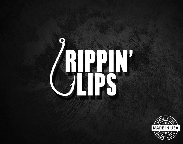Rippin' Lips Hook Decal - American Die-Cut Decals