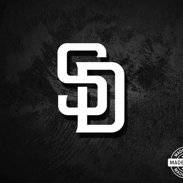 "SD" San Diego Padres Logo Decal - American Die-Cut Decals