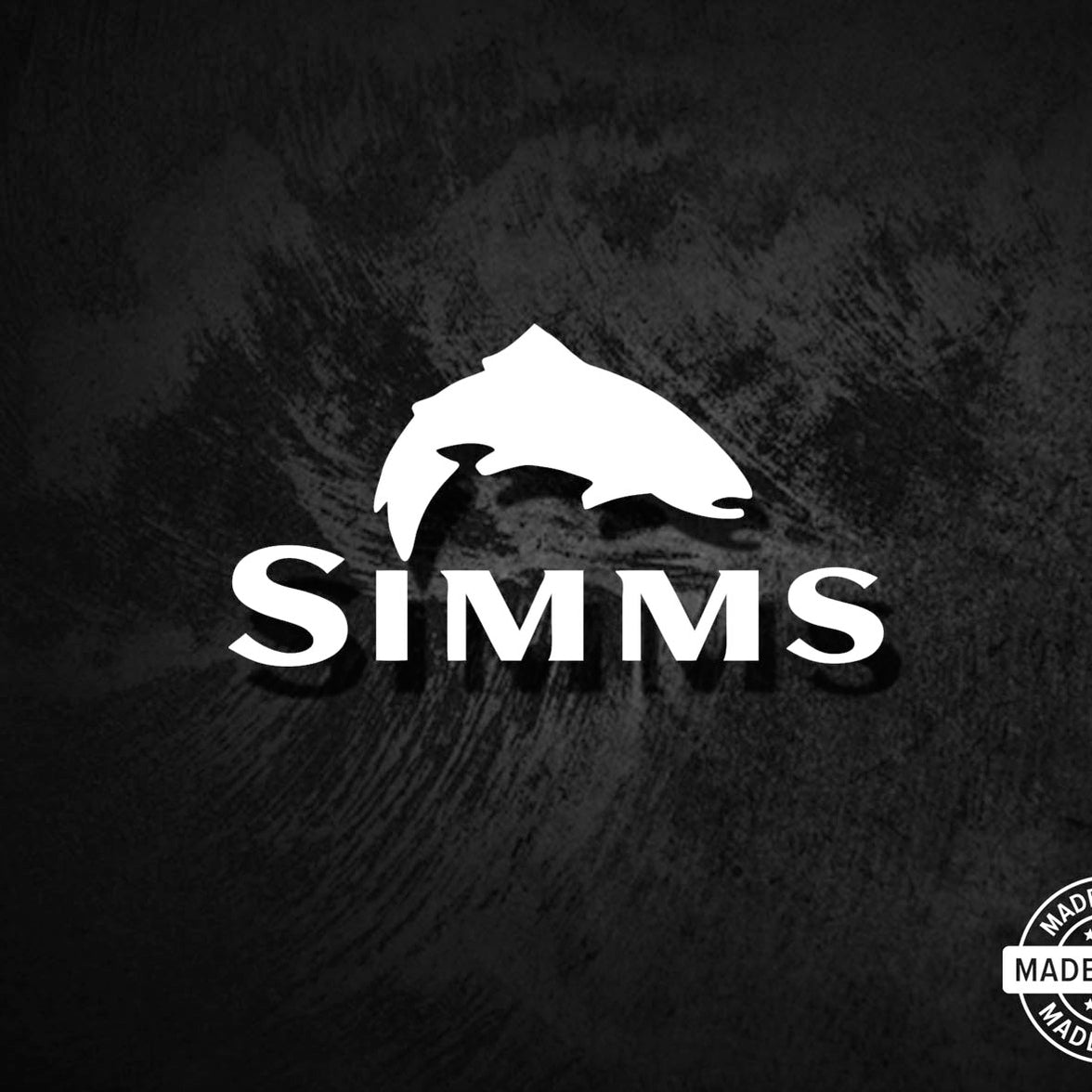 Simms Fishing Decal - American Die-Cut Decals