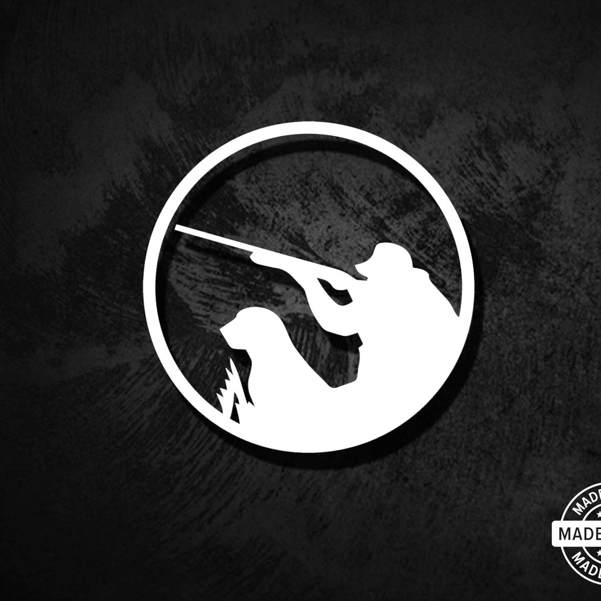 Waterfowl Hunting with Lab Decal - American Die-Cut Decals