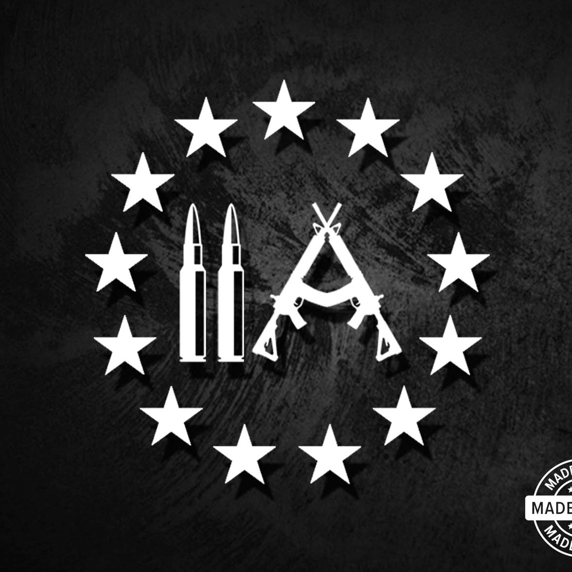 Betsy Ross 2A - Ammo AR15 Decal - American Die-Cut Decals