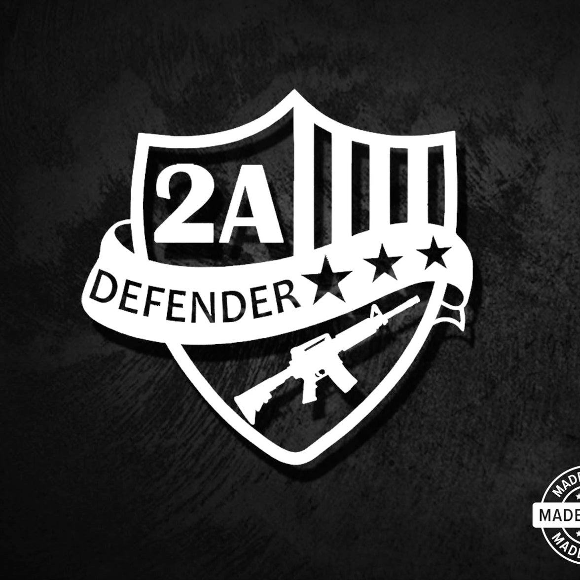 2A Defender Crest Decal - American Die-Cut Decals