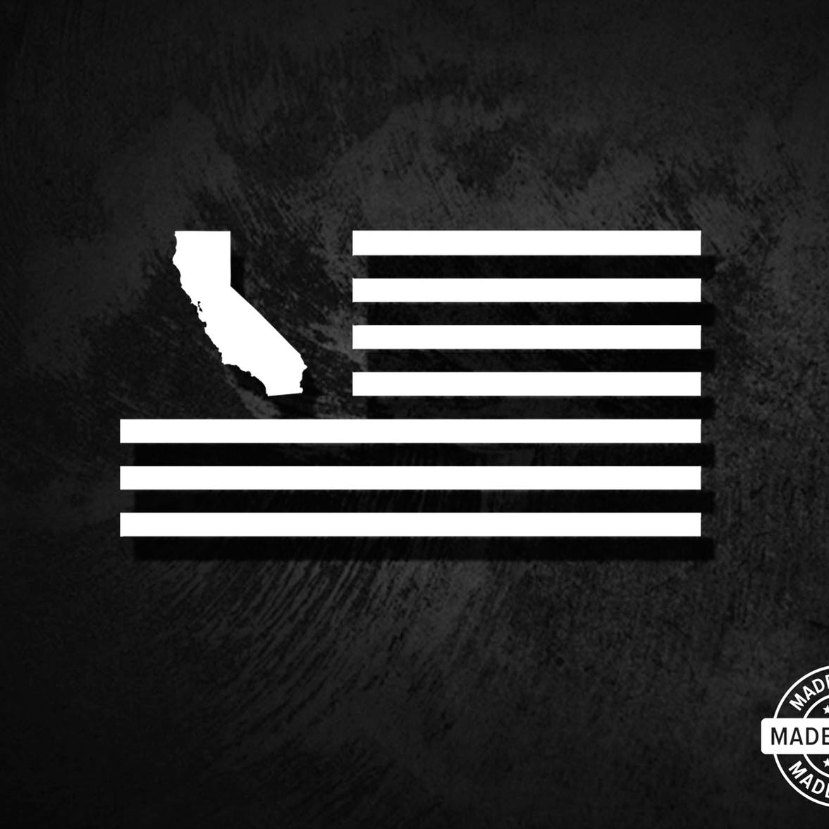California State American Flag Decal - American Die-Cut Decals