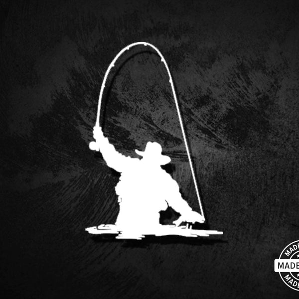Fly Fisherman Decal - American Die-Cut Decals