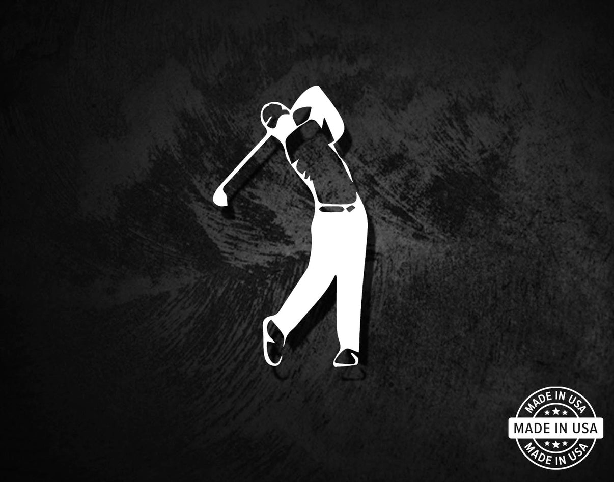 Golfer, Golfing Decal – American Die-Cut Decals
