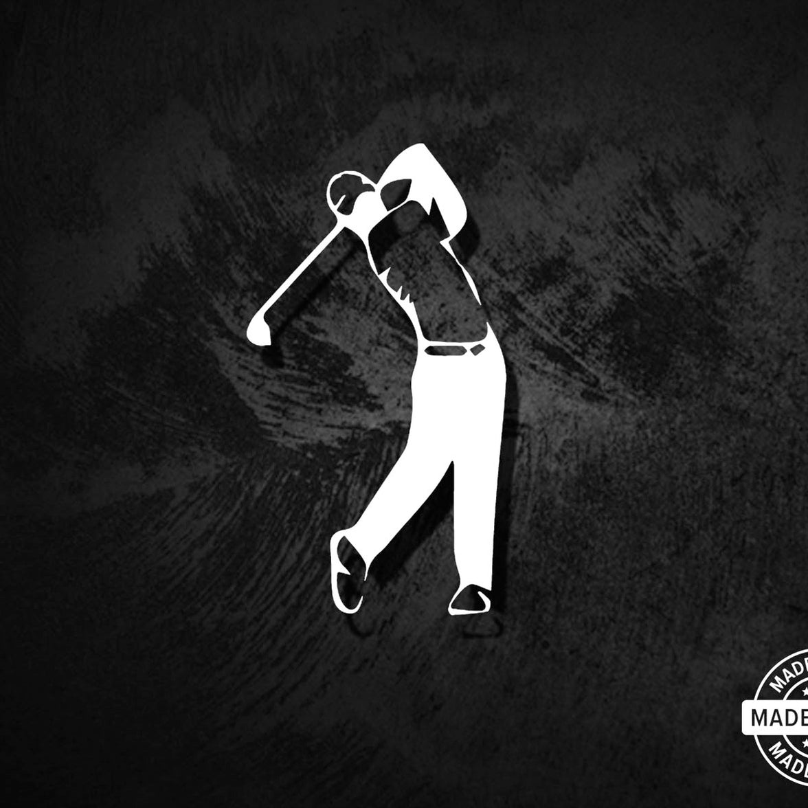 Golfer, Golfing Decal - American Die-Cut Decals