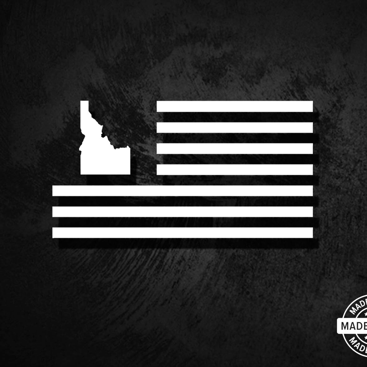 Idaho State American Flag Decal - American Die-Cut Decals