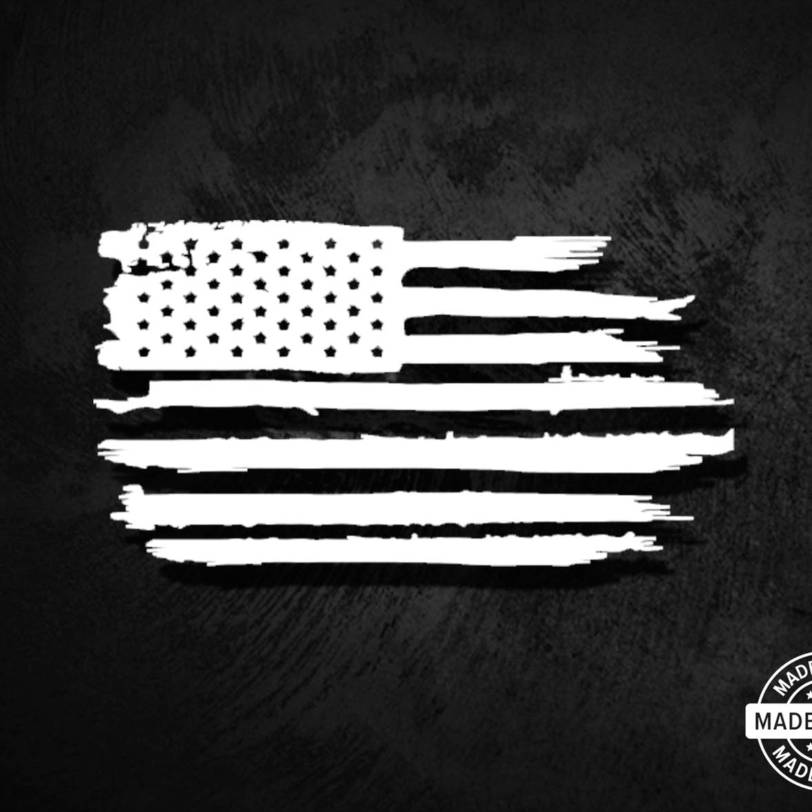 Rustic American Flag Decal - American Die-Cut Decals