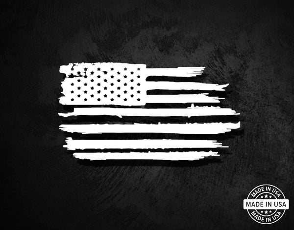 Rustic American Flag Decal - American Die-Cut Decals