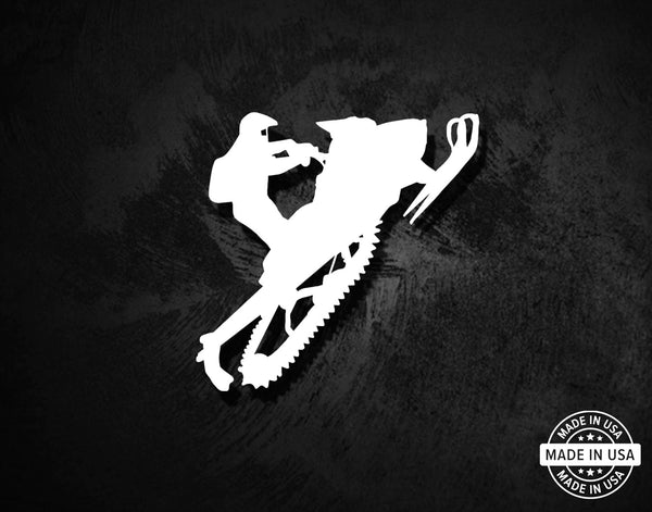 Snowmobile Rider Decal - American Die-Cut Decals